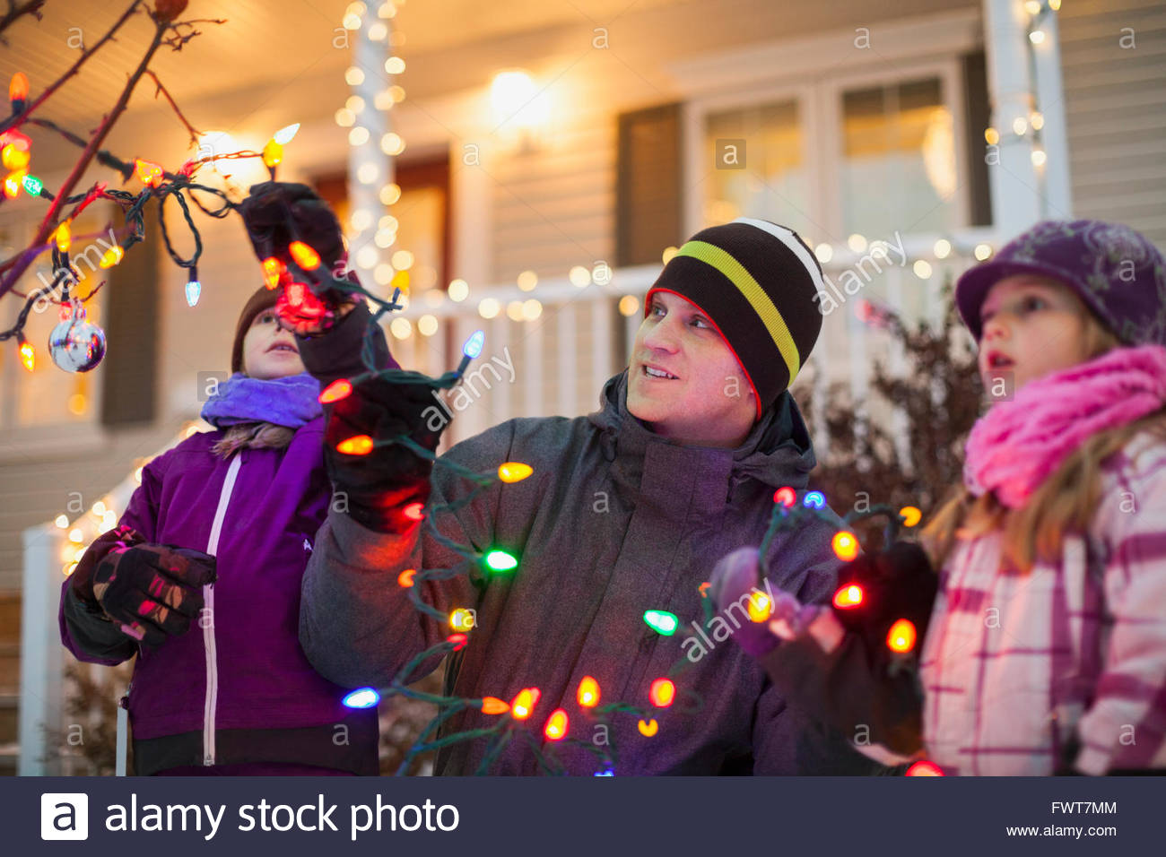 Hanging father christmas lights hi-res stock photography and images - Alamy