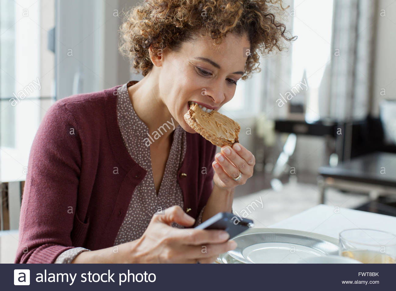 Eating toast hi-res stock photography and images - Alamy