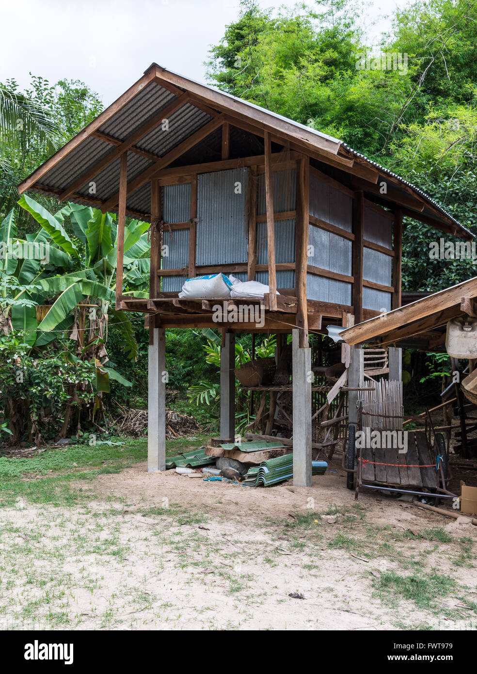 Wooden house lifted from ground hi-res stock photography and images - Alamy