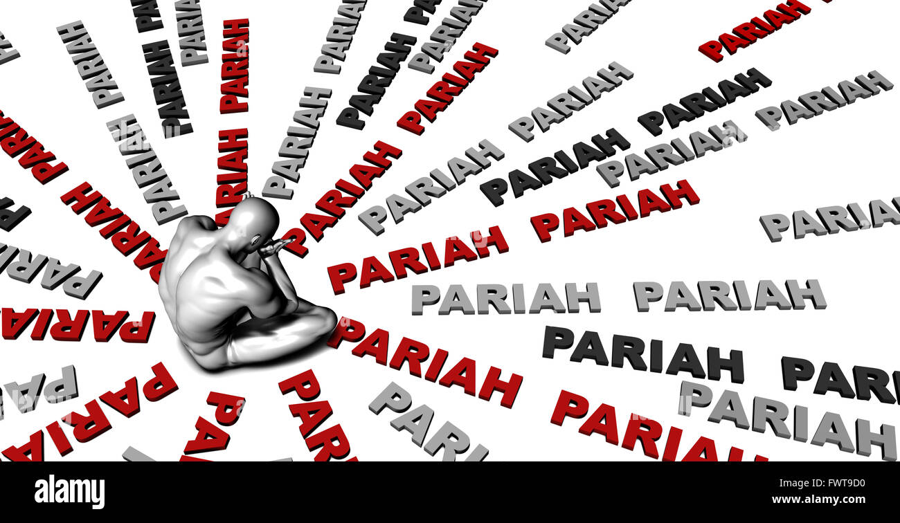 Suffering From Pariah with a Victim Crying Male Stock Photo - Alamy