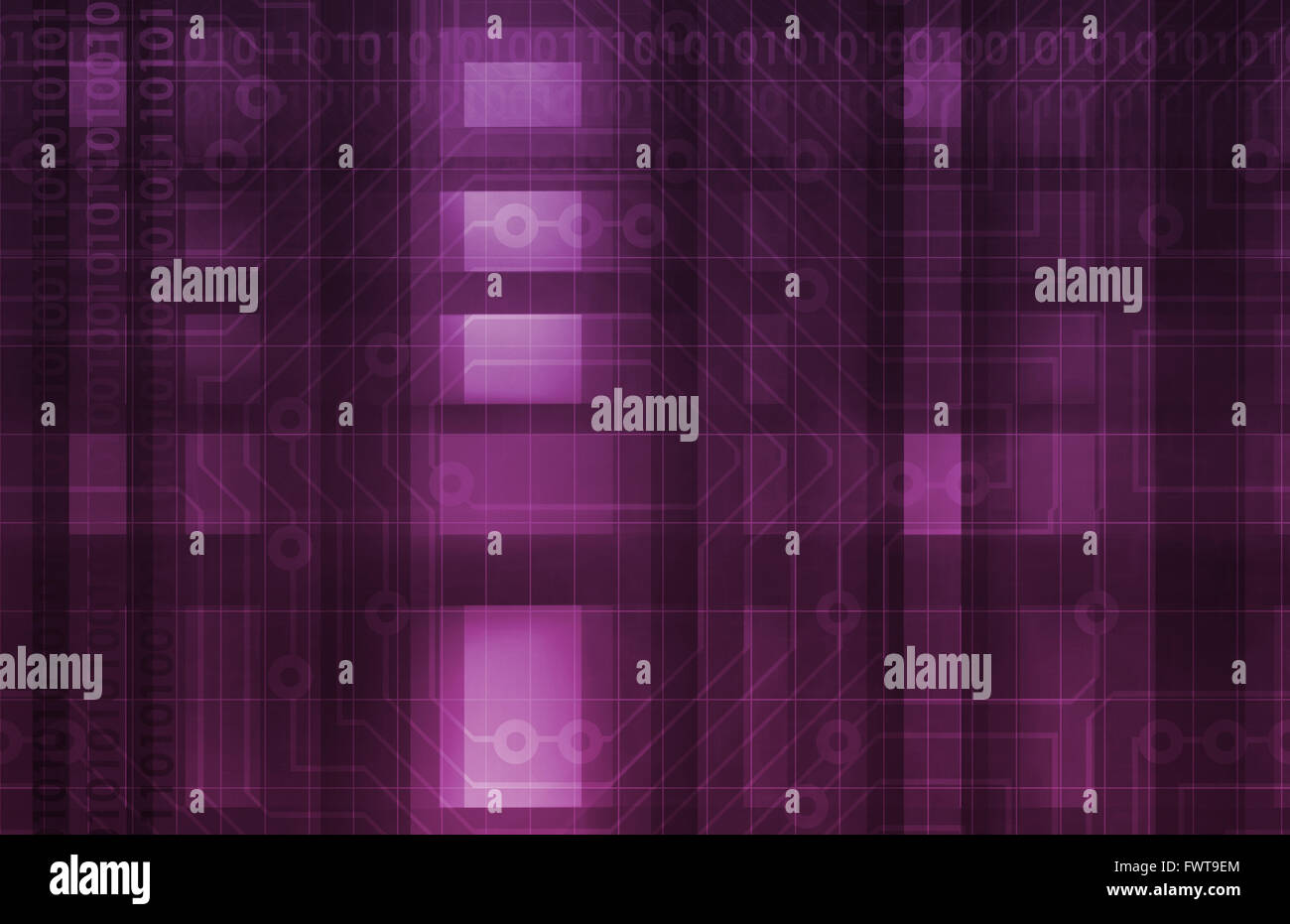 Energy Grid with Moving Electricity or Data Stock Photo - Alamy