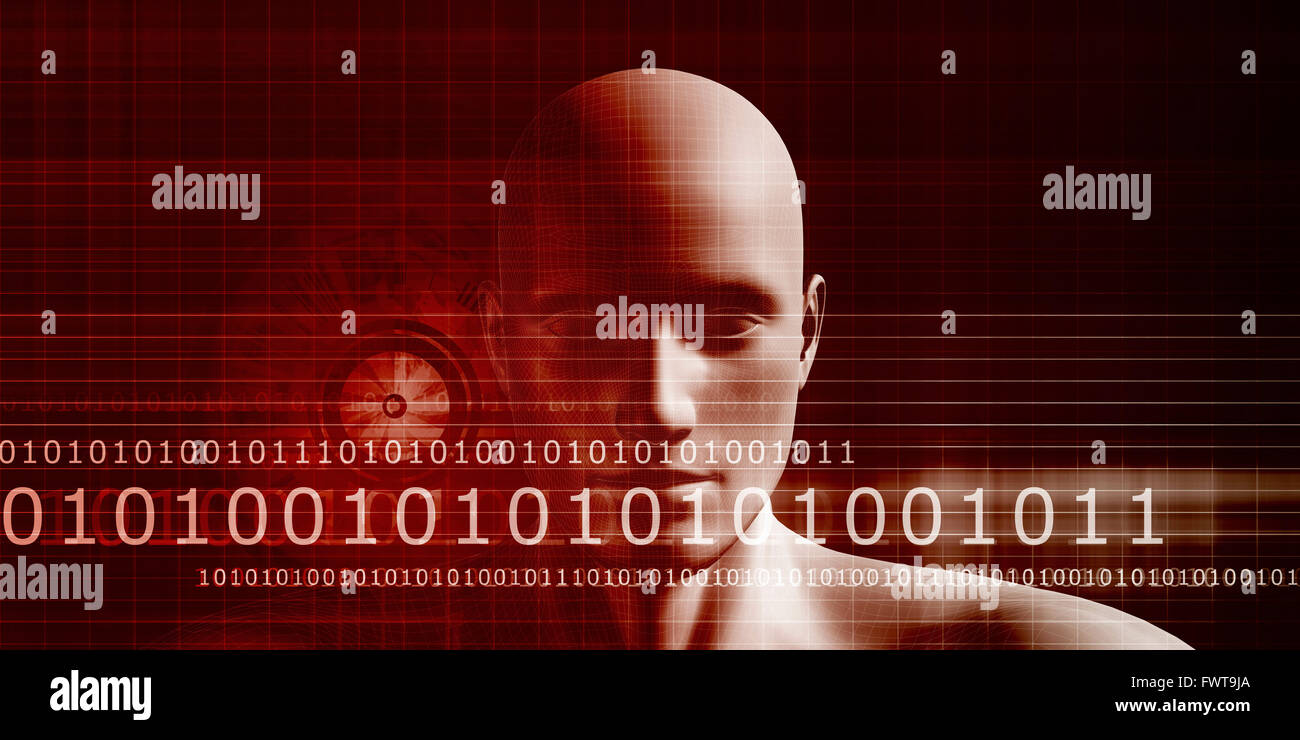 Science Technology Background as a Digital Binary Concept Stock Photo ...