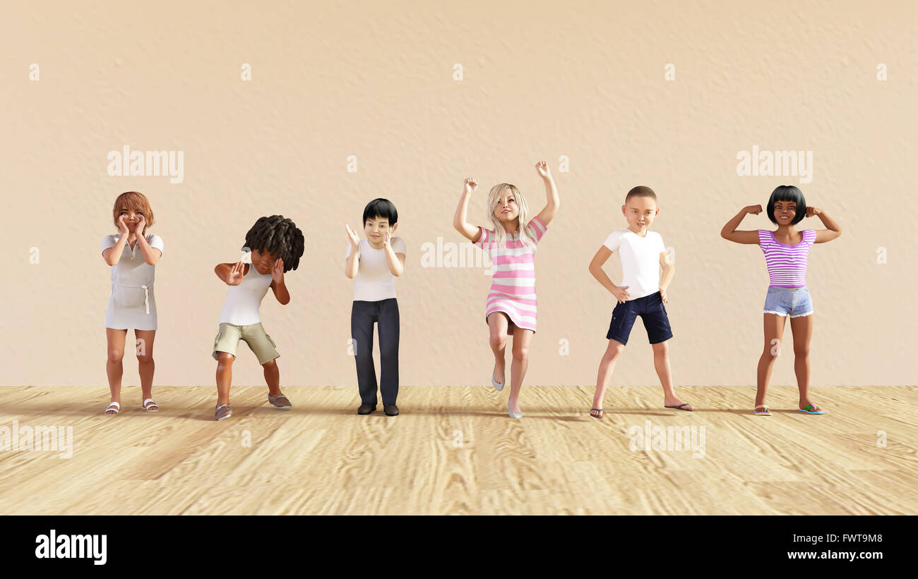 Happy Children in a Day Care or Daycare Center Stock Photo - Alamy