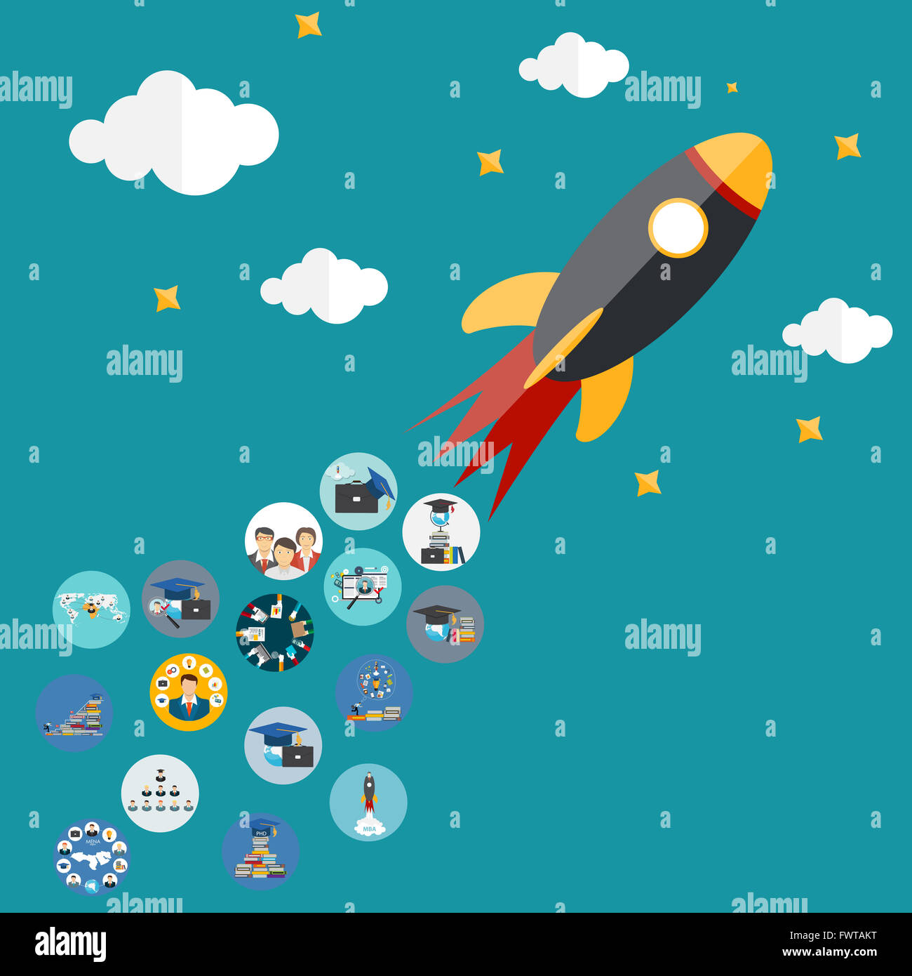Start up concepts rocket hi-res stock photography and images - Alamy