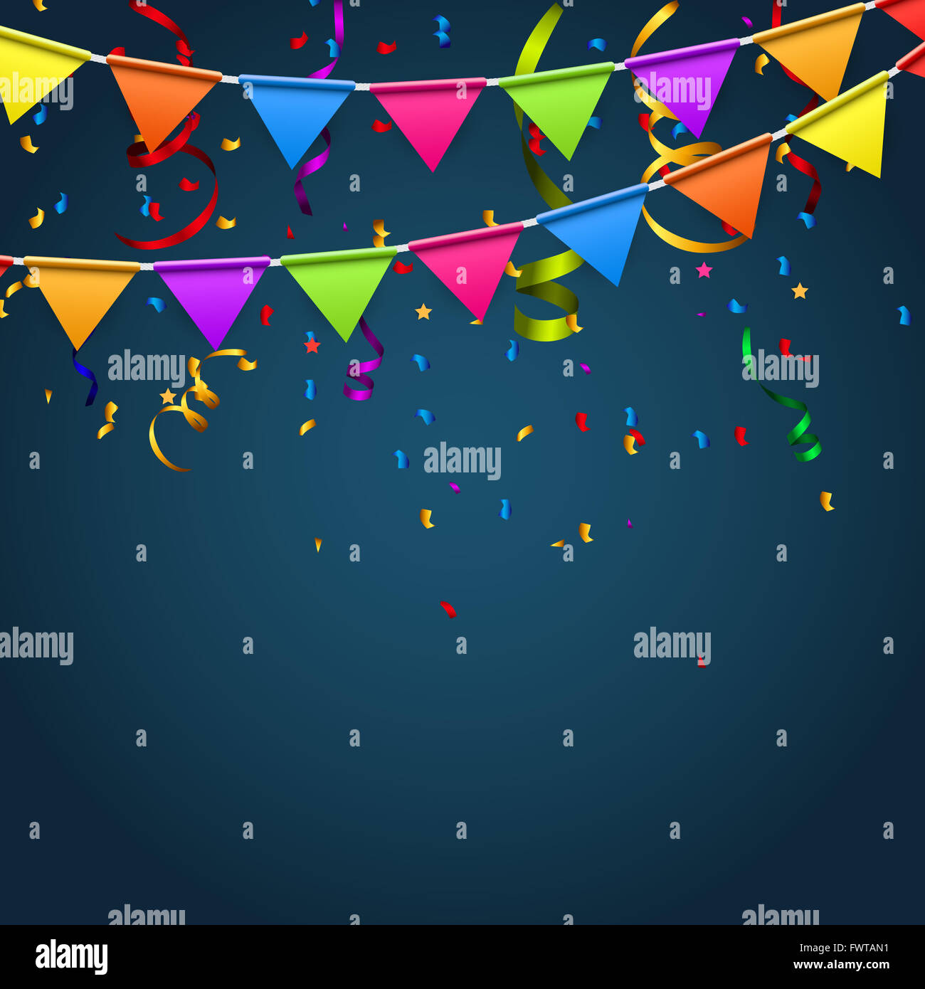 Party Background with Flags Illustration Stock Photo - Alamy