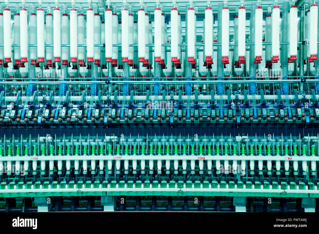 spinning mill workshop Stock Photo - Alamy