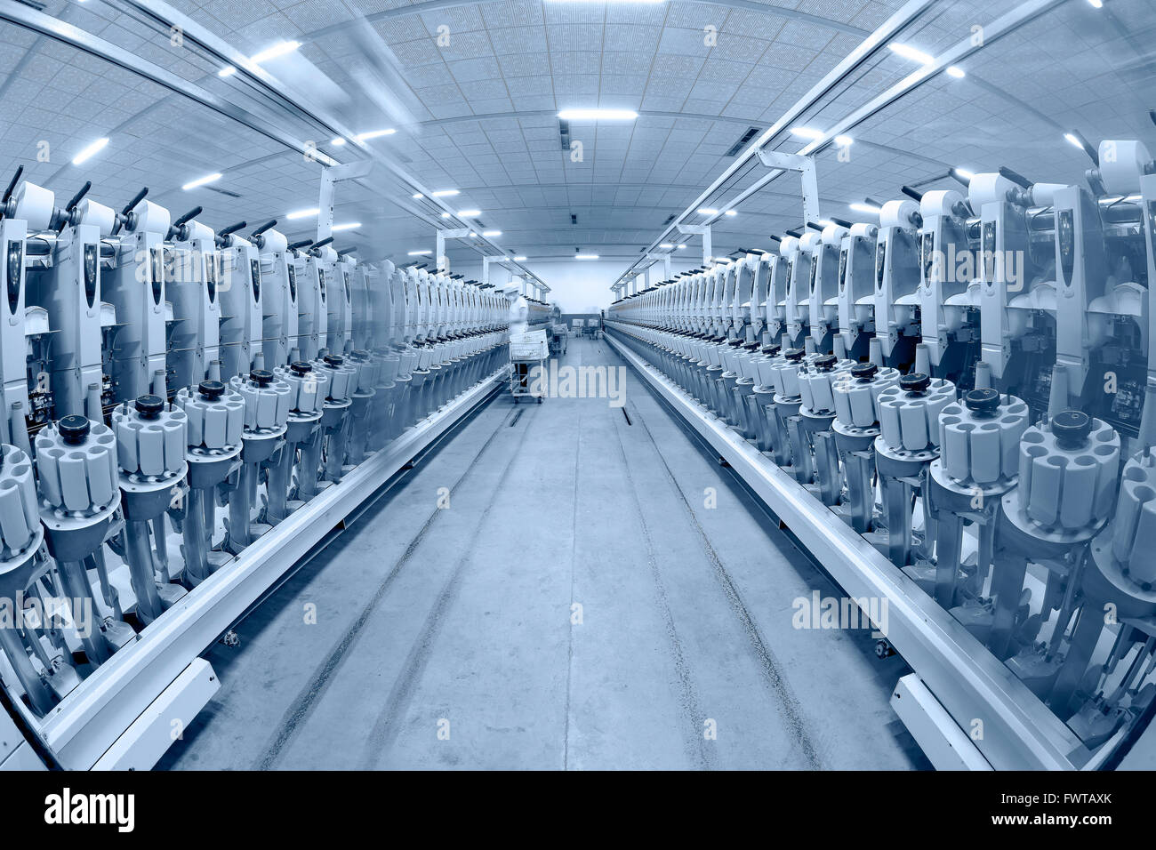 spinning mill workshop Stock Photo - Alamy