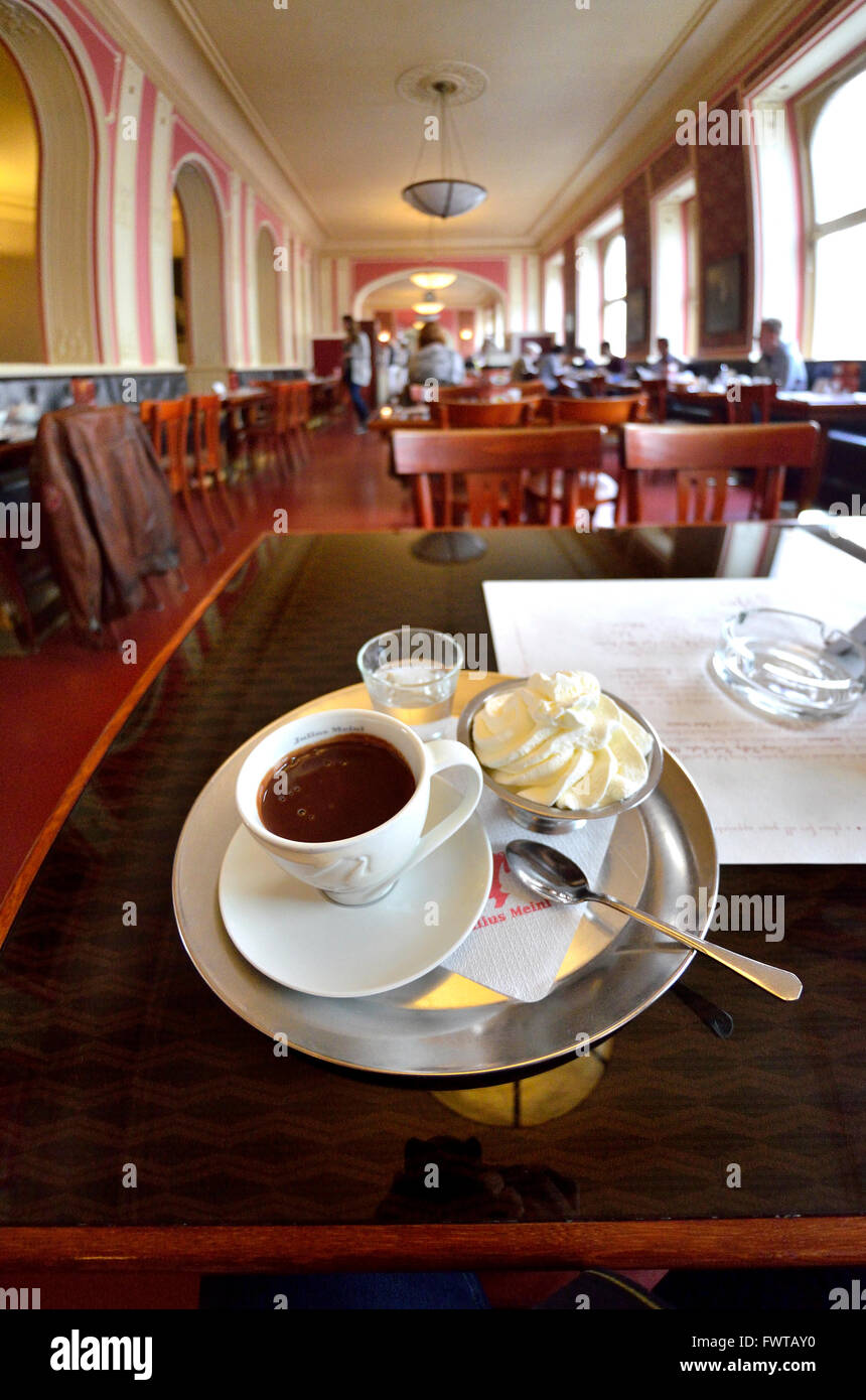 Prague, Czech Republic. Cafe Louvre on Narodni trida (street) interior ...