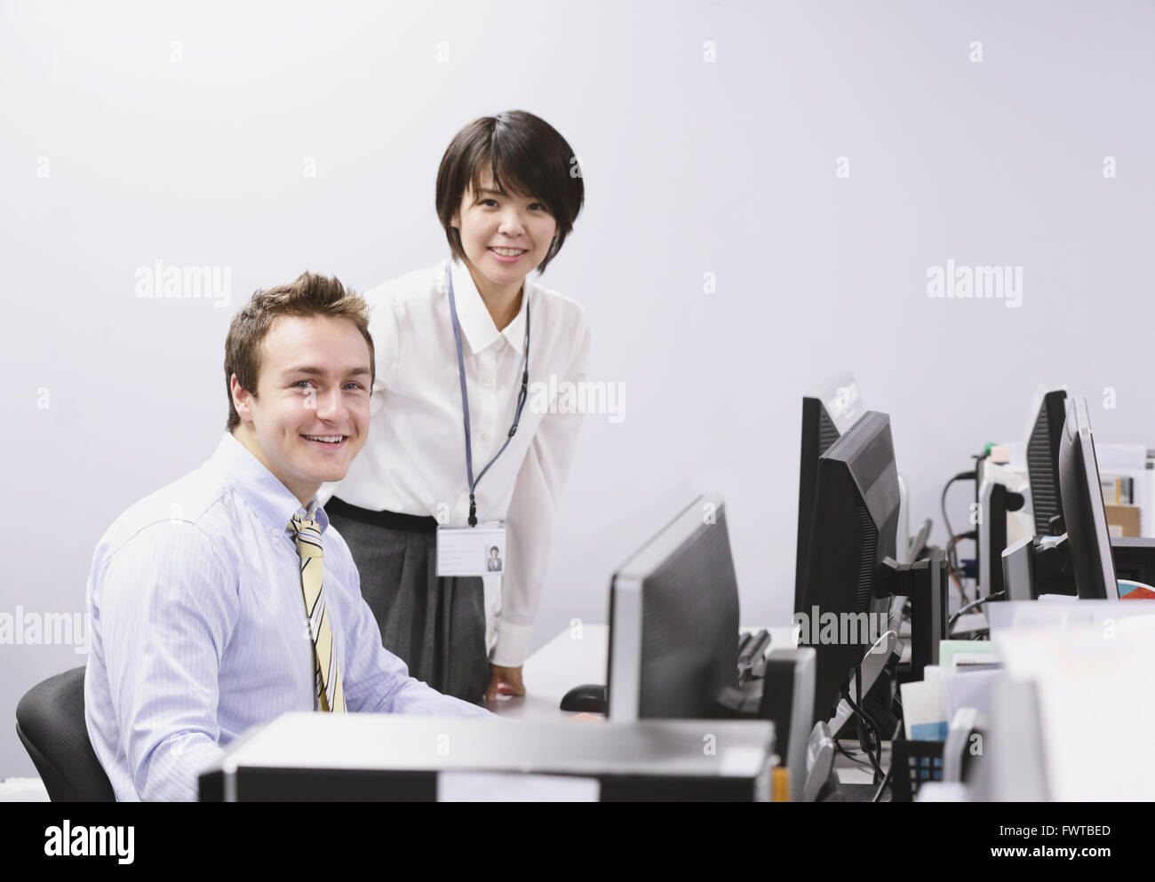 Young multi ethnic computer hi-res stock photography and images - Alamy