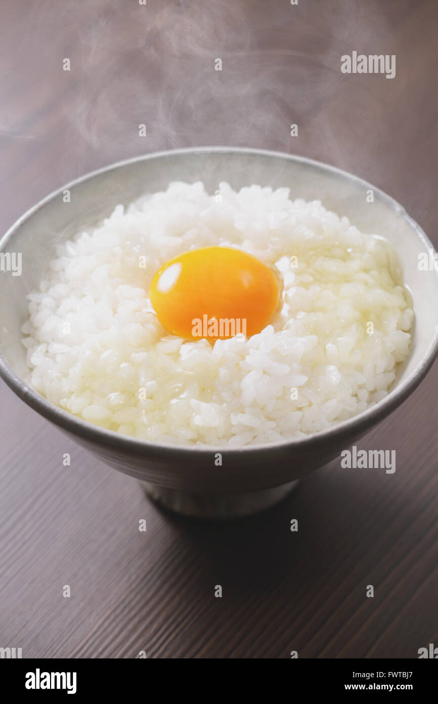 Raw egg and rice hi-res stock photography and images - Alamy