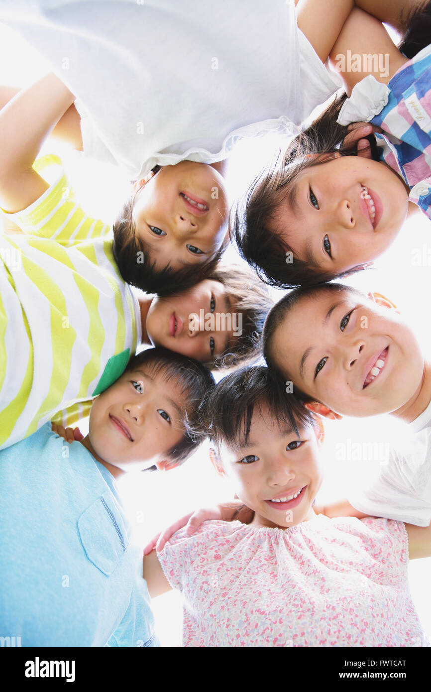 Japanese kids looking at camera Stock Photo - Alamy