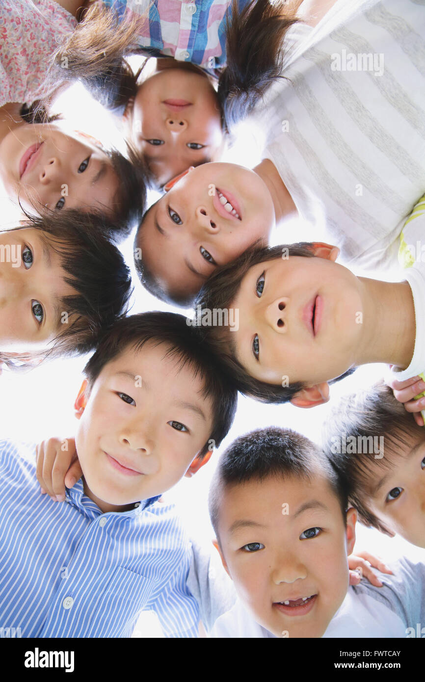 Japanese kids looking at camera Stock Photo - Alamy