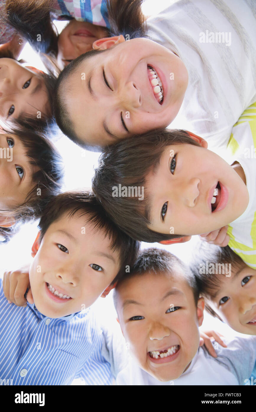 Japanese kids looking at camera Stock Photo - Alamy