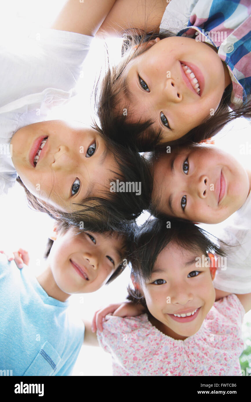 Japanese kids looking at camera Stock Photo - Alamy