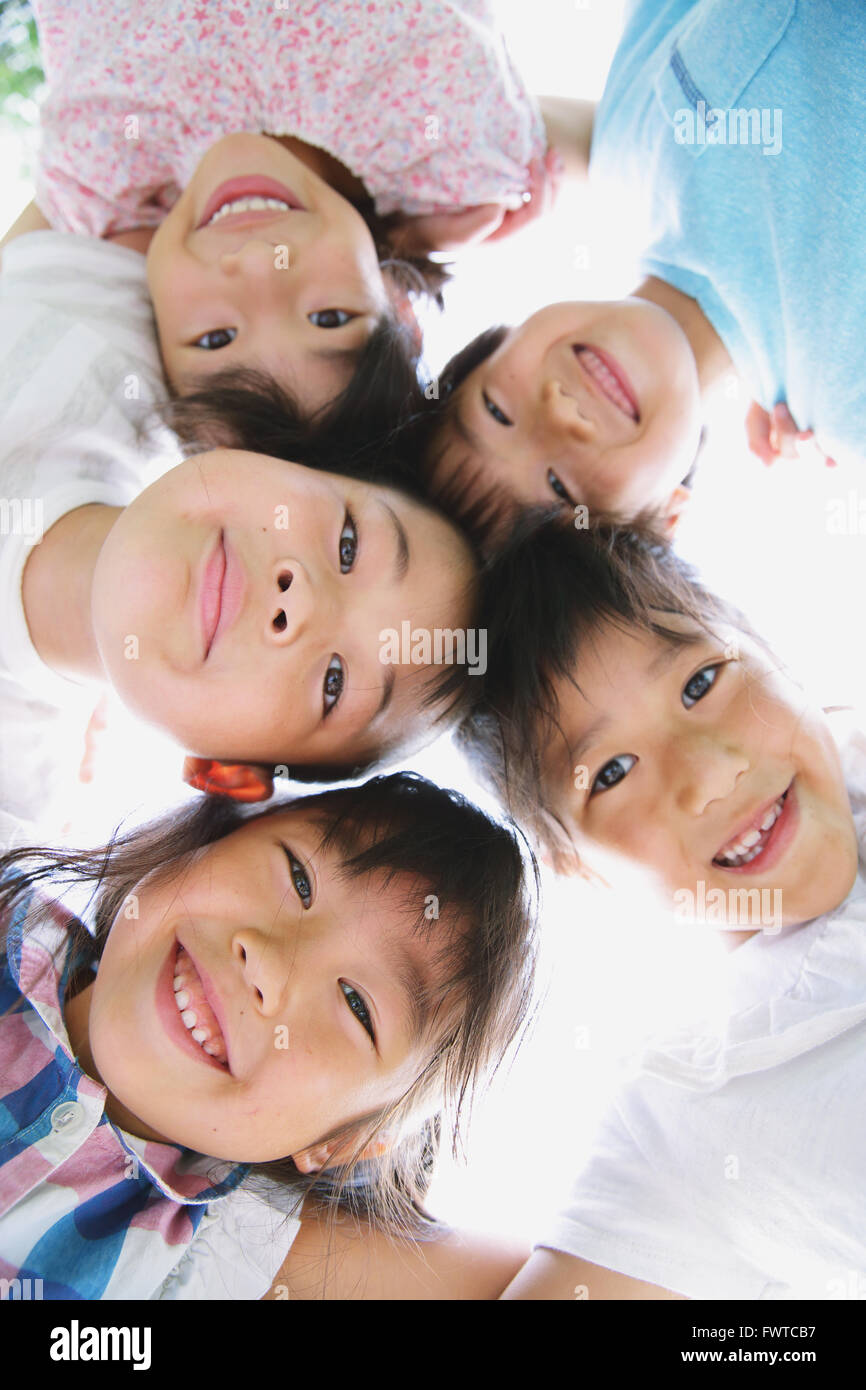 Japanese kids looking at camera Stock Photo - Alamy