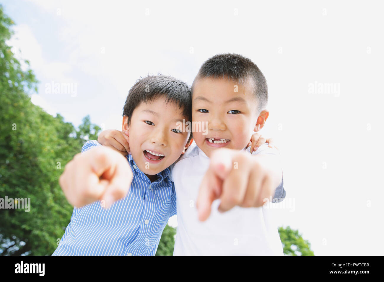 Japanese kids looking at camera Stock Photo - Alamy