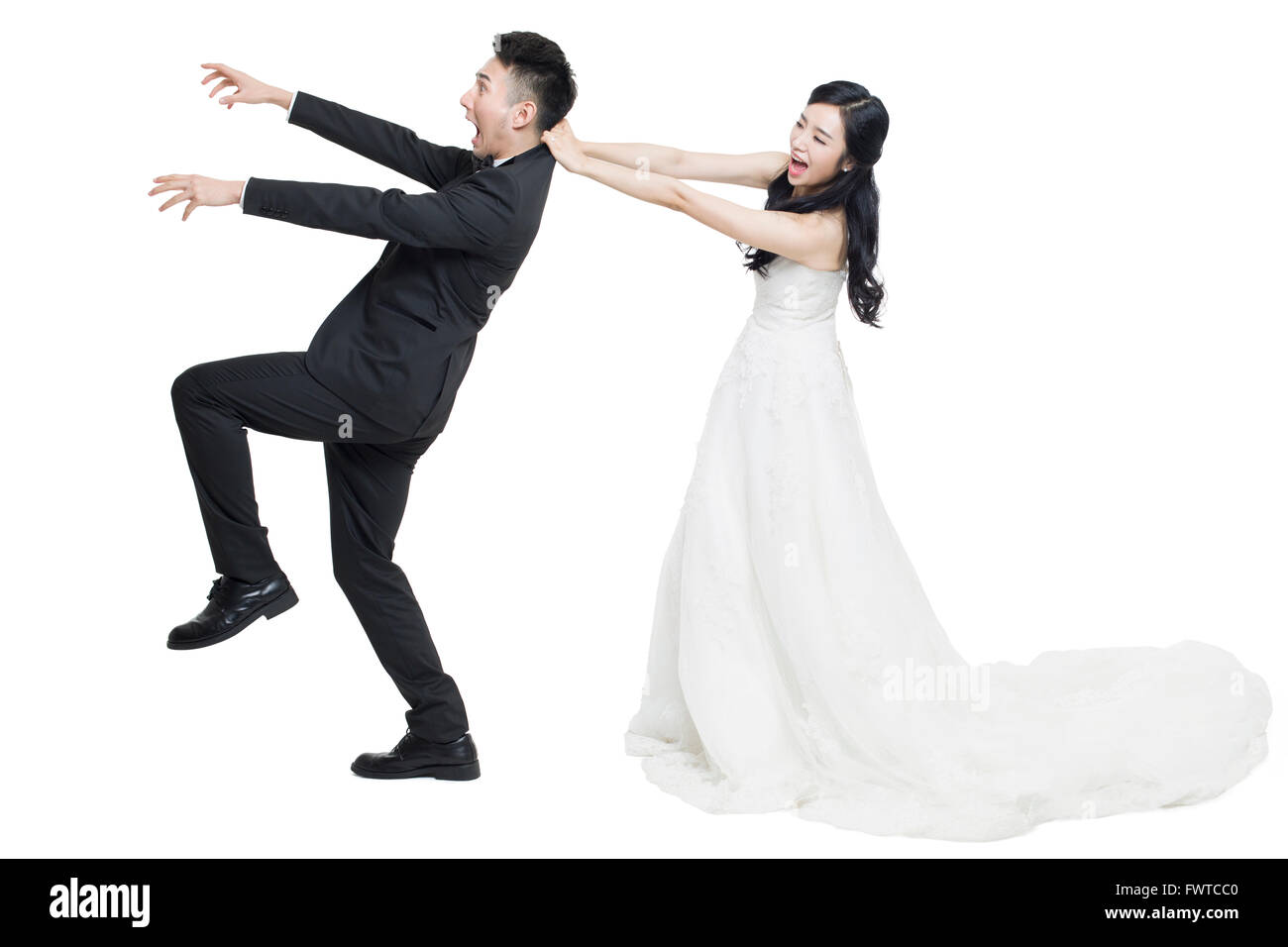 Couple running scared hi-res stock photography and images - Alamy