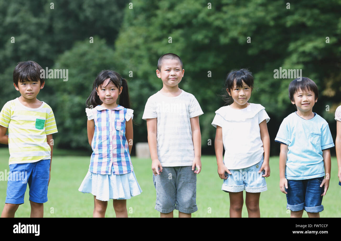 Japanese kids looking at camera Stock Photo - Alamy