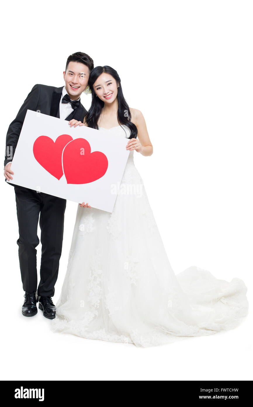 Happy bride and groom Stock Photo - Alamy