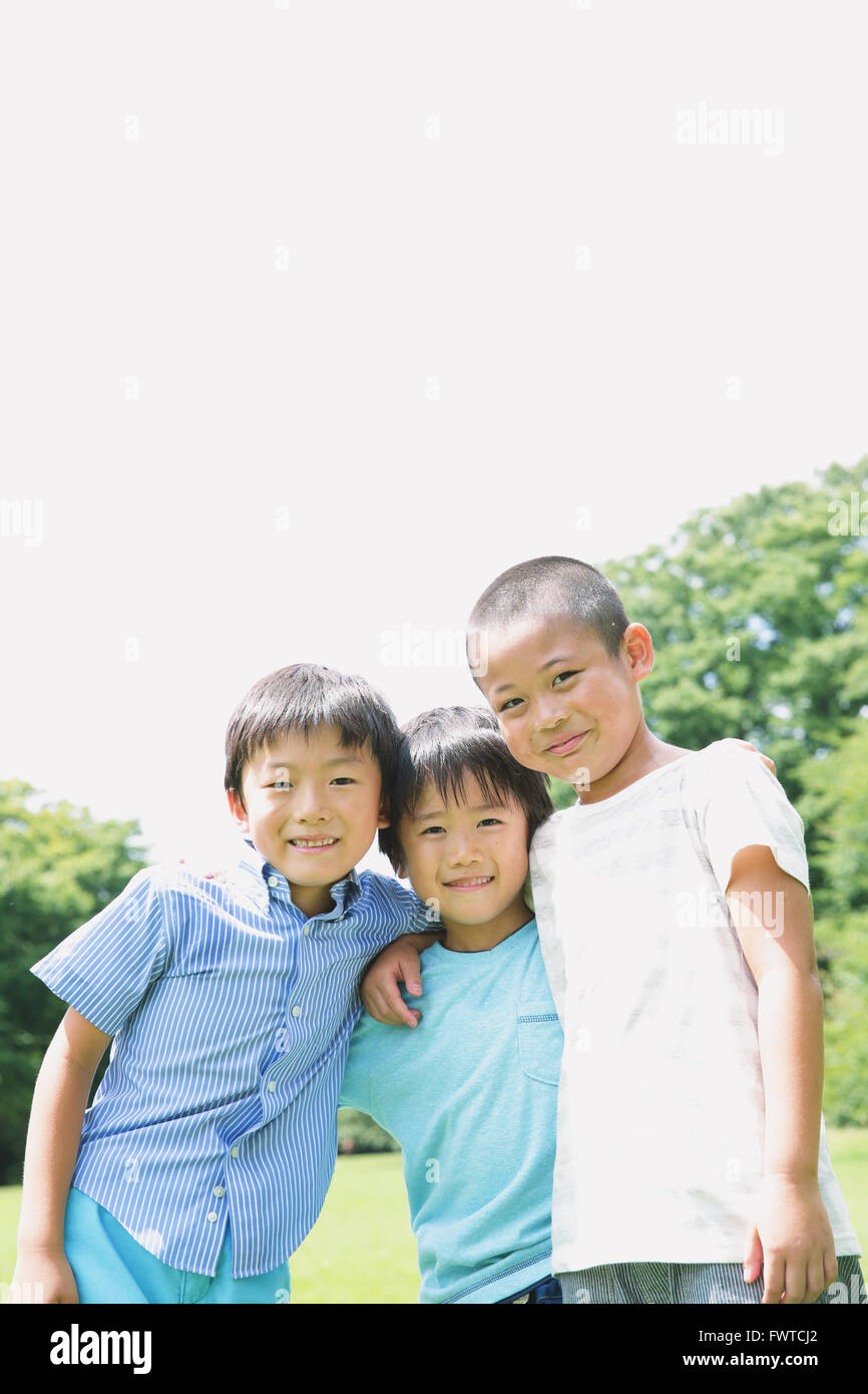 Japanese kids looking at camera Stock Photo - Alamy
