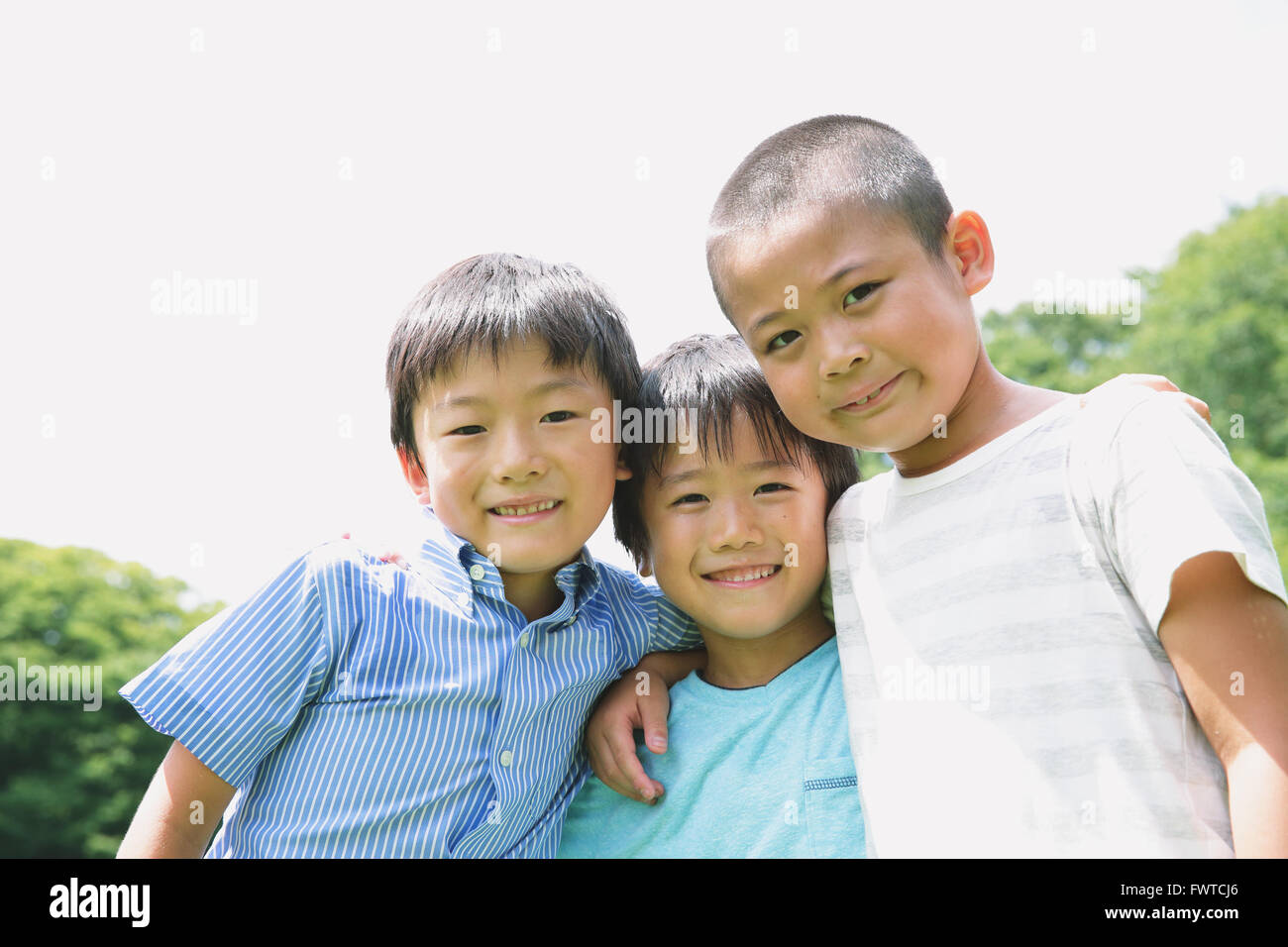 Japanese kids looking at camera Stock Photo - Alamy