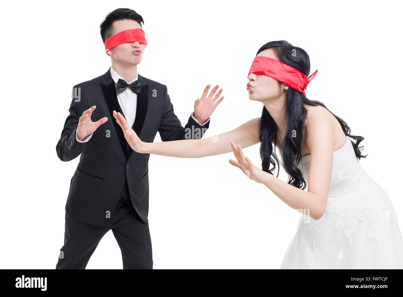Indian wedding couple kissing on hi-res stock photography and images ...