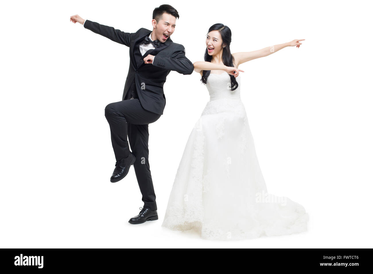 Happy bride and groom Stock Photo - Alamy