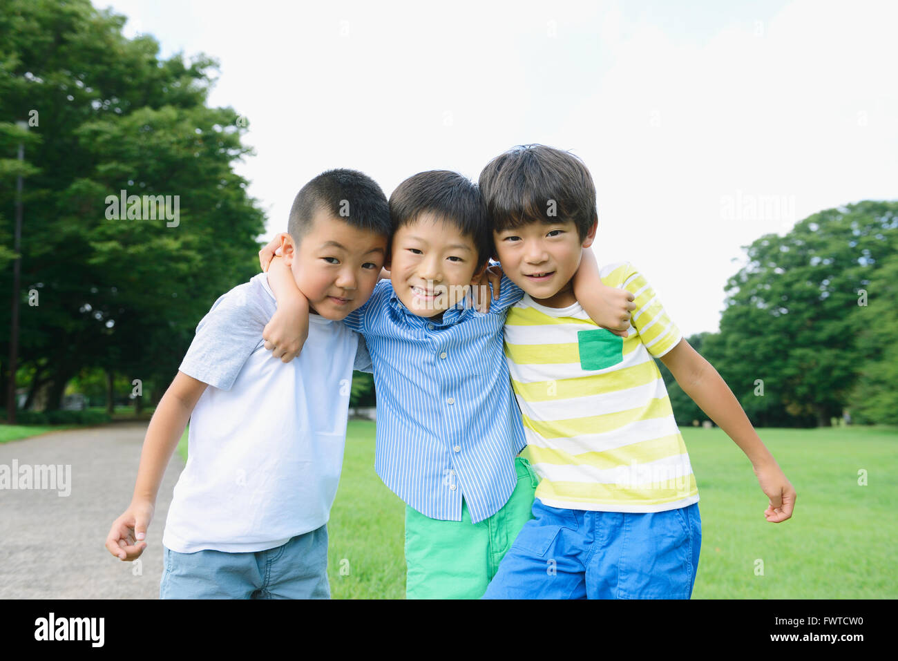 Japanese kids looking at camera Stock Photo - Alamy