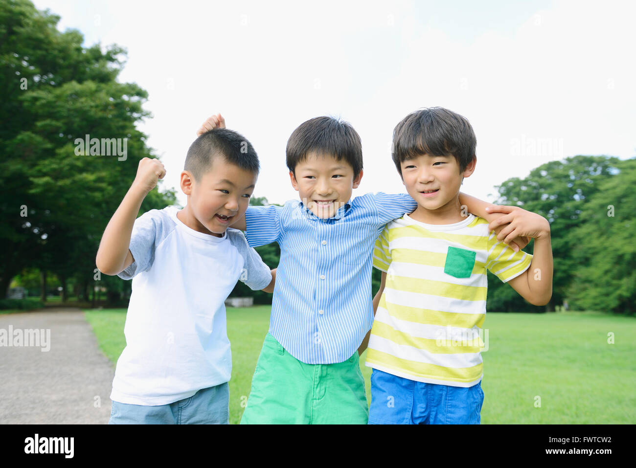 Japanese kids looking at camera Stock Photo - Alamy