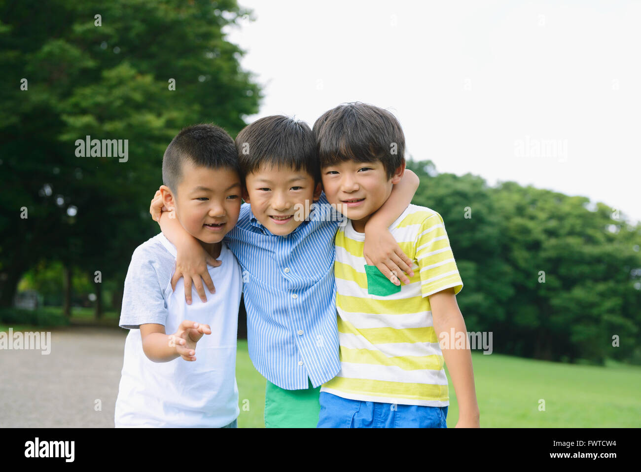 Japanese kids looking at camera Stock Photo - Alamy