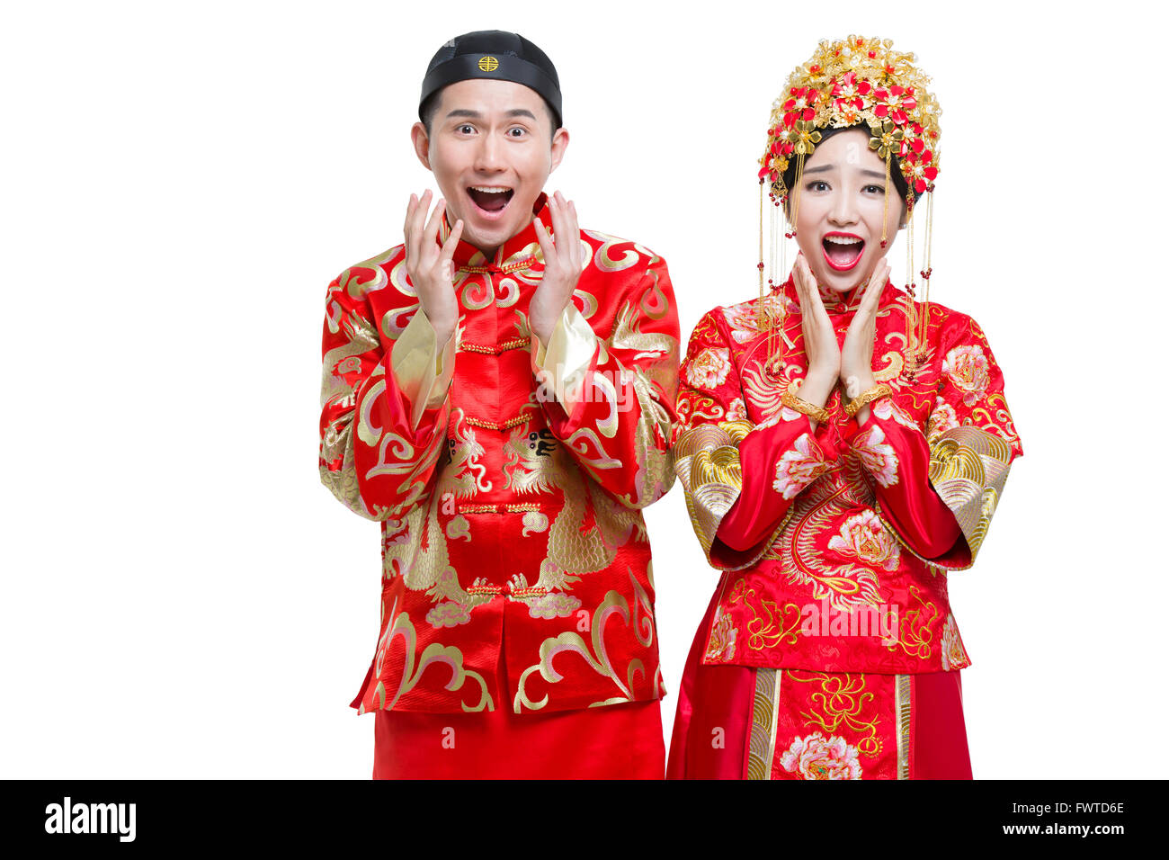 Shocked bride and groom Stock Photo - Alamy