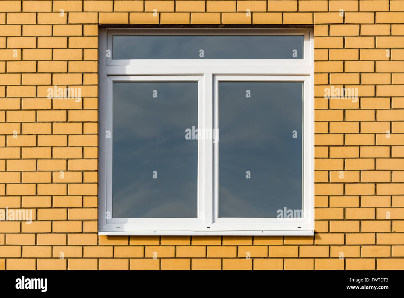 Closed window in the new building at sunset Stock Photo - Alamy