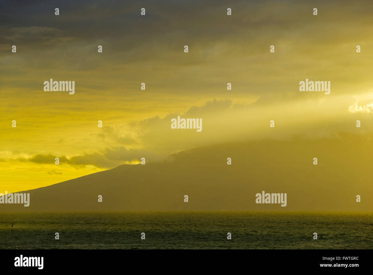 Lanai view seen from Kahana area, Maui Stock Photo - Alamy