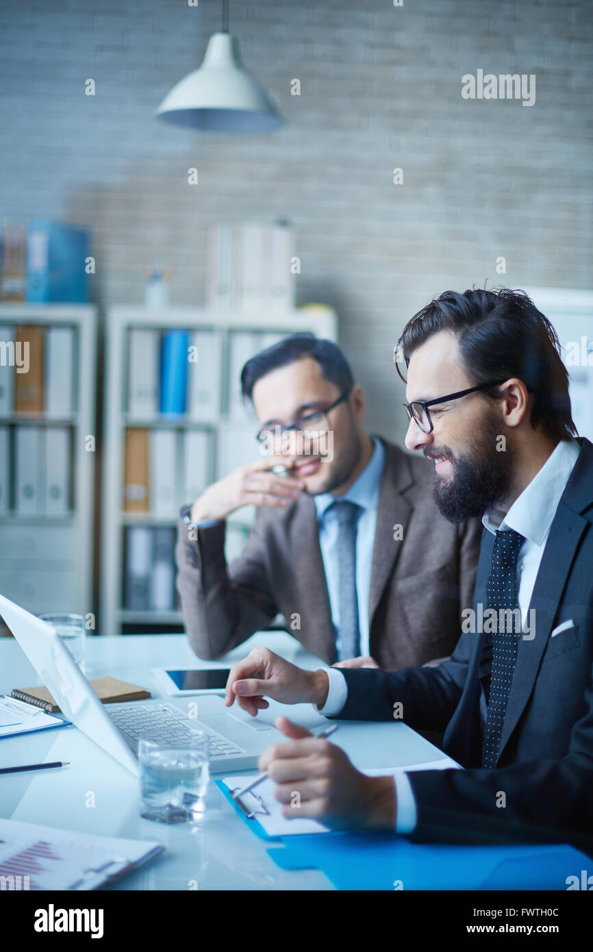Managers at discussion Stock Photo - Alamy