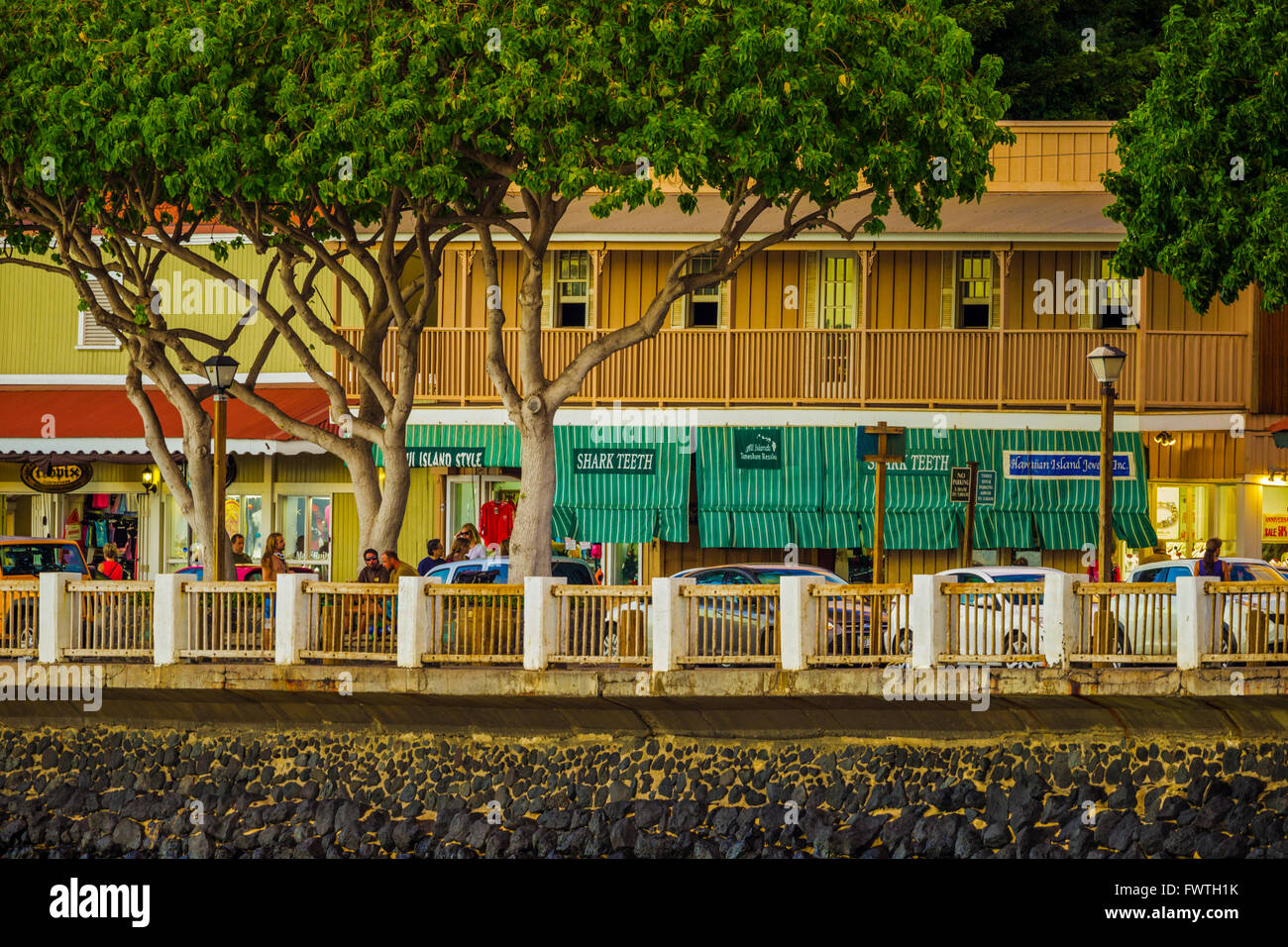 Front Street in Lahaina at dusk Stock Photo - Alamy