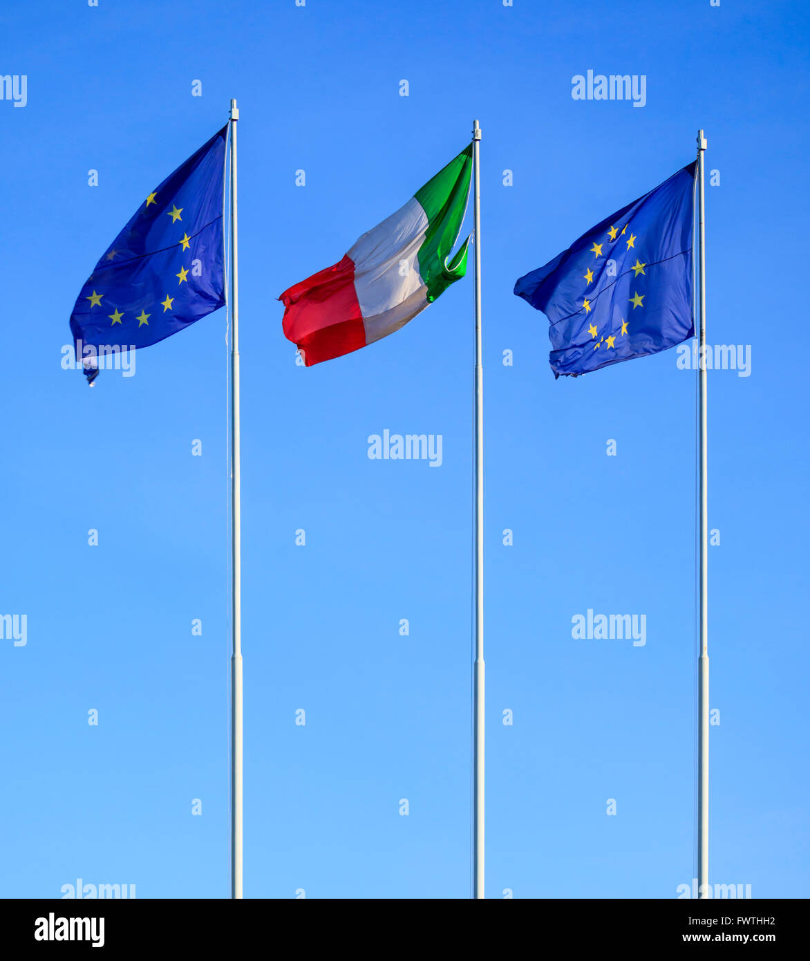 Italian flags hi-res stock photography and images - Alamy