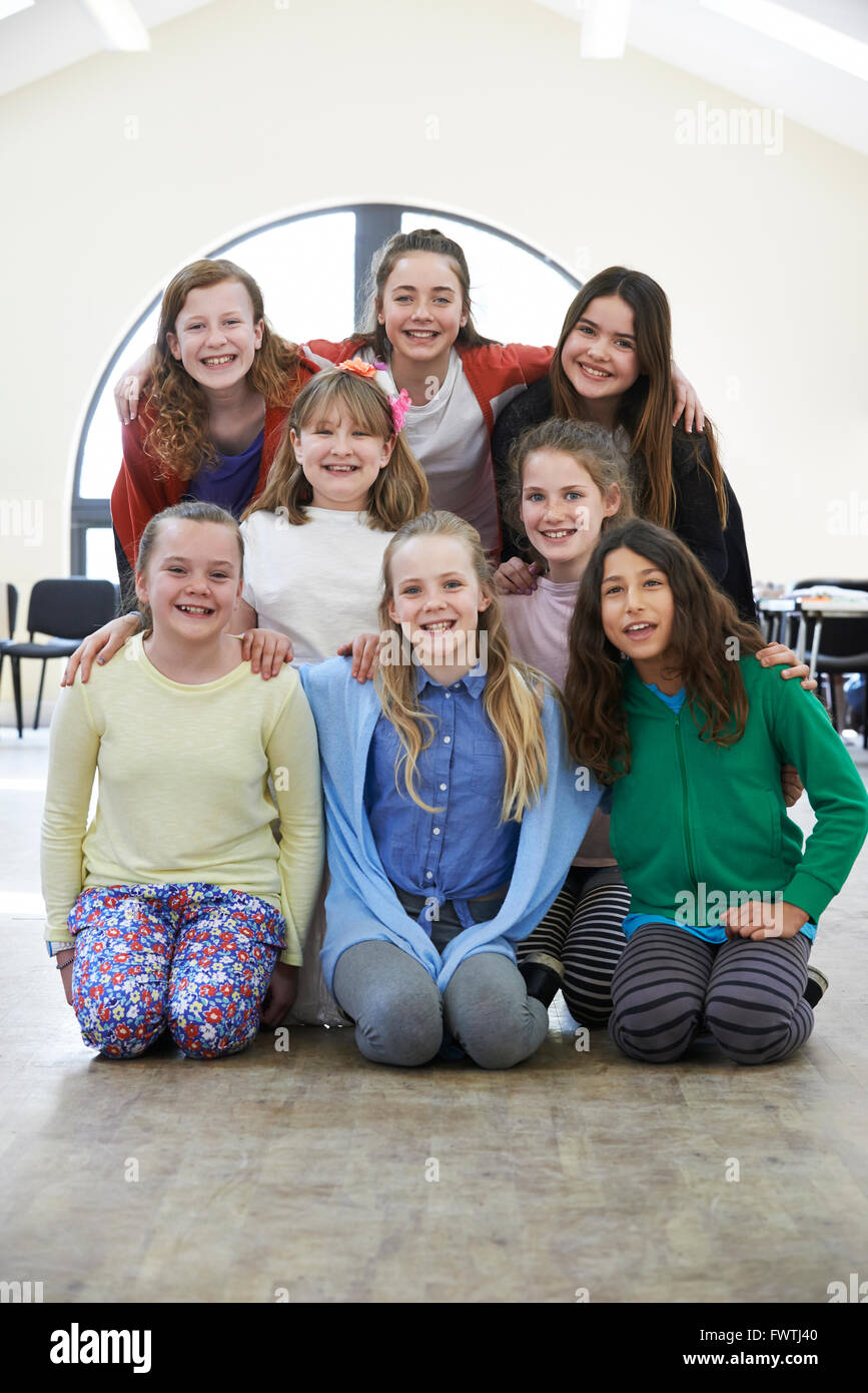 Group Of Children Enjoying Drama Workshop Together Stock Photo - Alamy