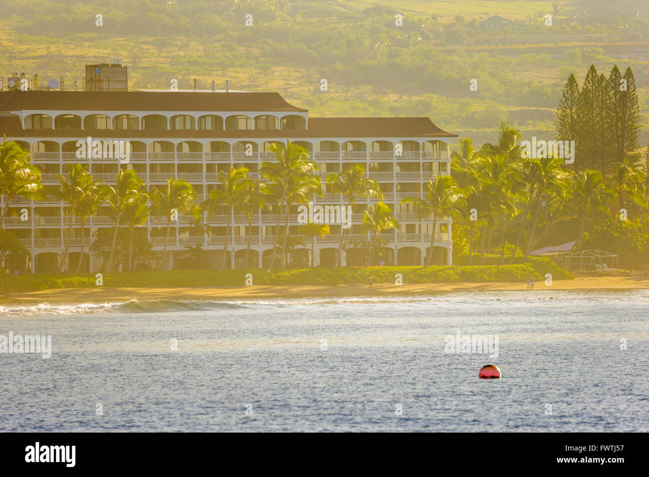 Royal Lahaina Hotel seen from tour boat on Maui Stock Photo - Alamy