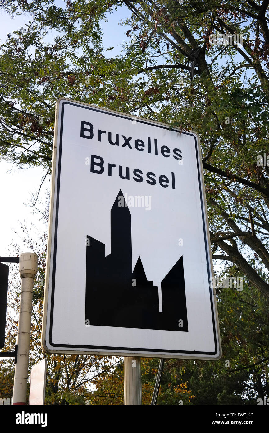 Belgian street sign belgium hi-res stock photography and images - Alamy