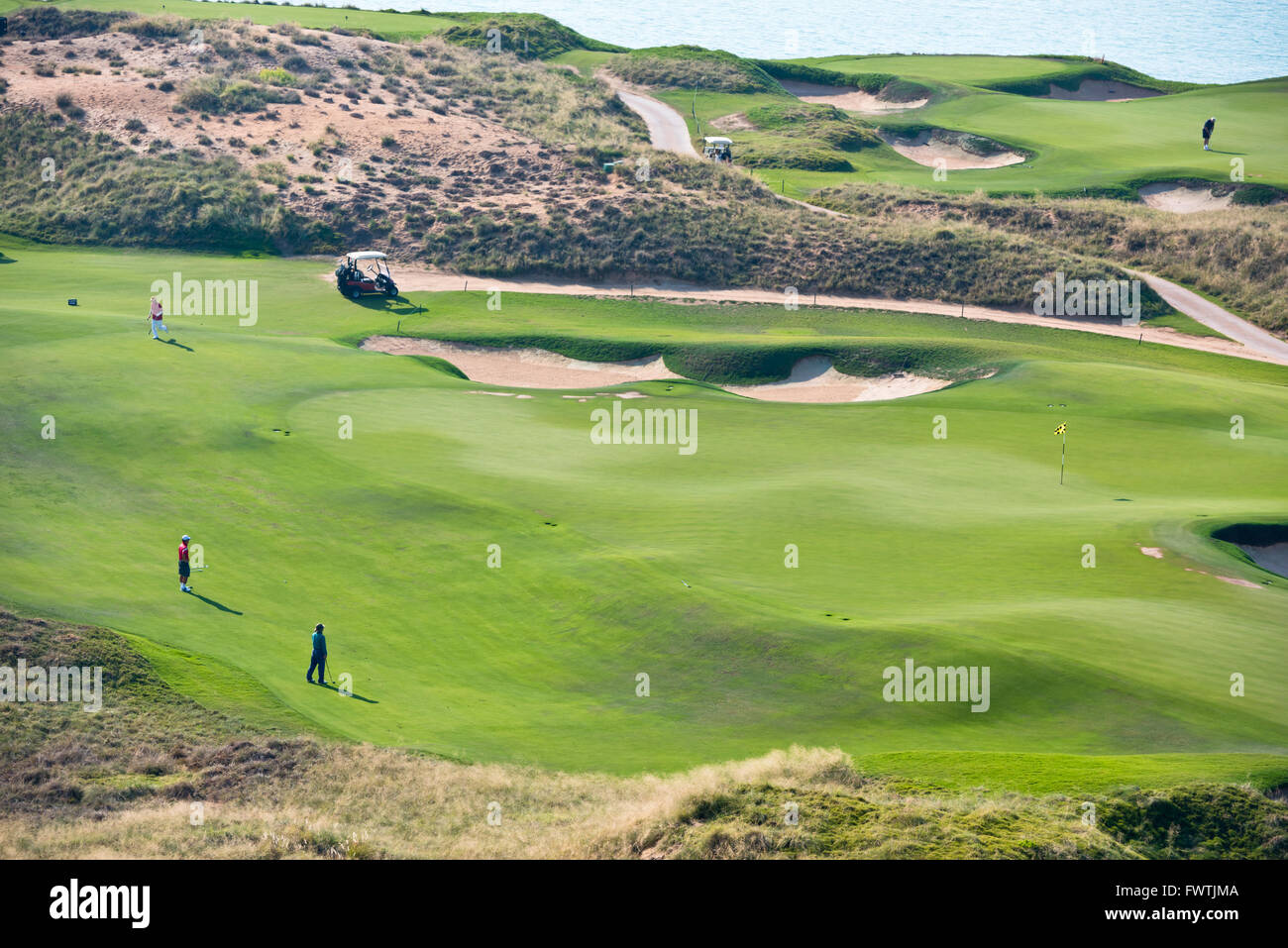 View of green golf resort field. summer vacations Stock Photo - Alamy