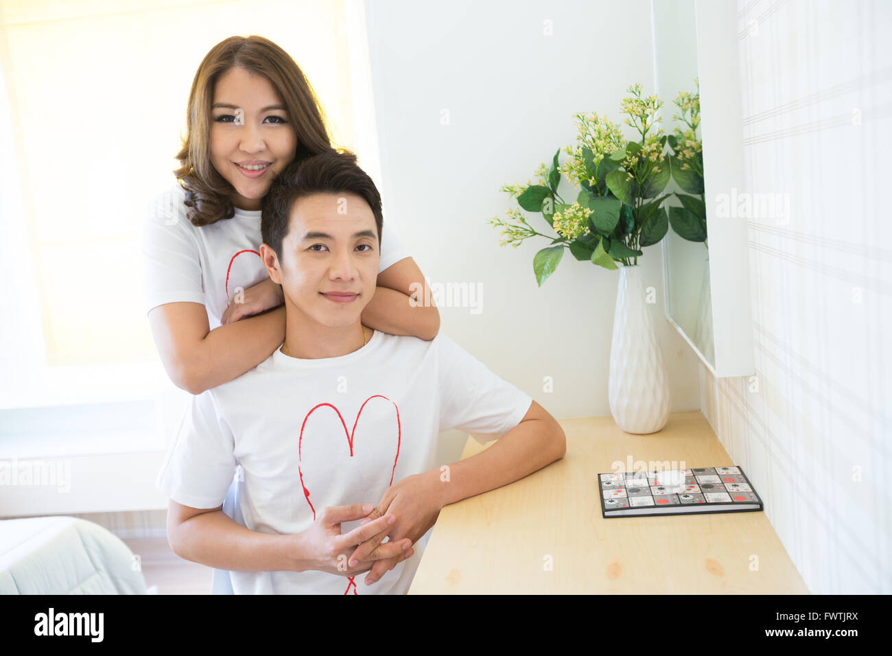 Happy Young Adult Couples in love Stock Photo - Alamy