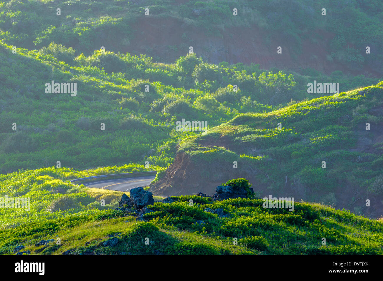 North Maui Coast and route 340 Stock Photo - Alamy