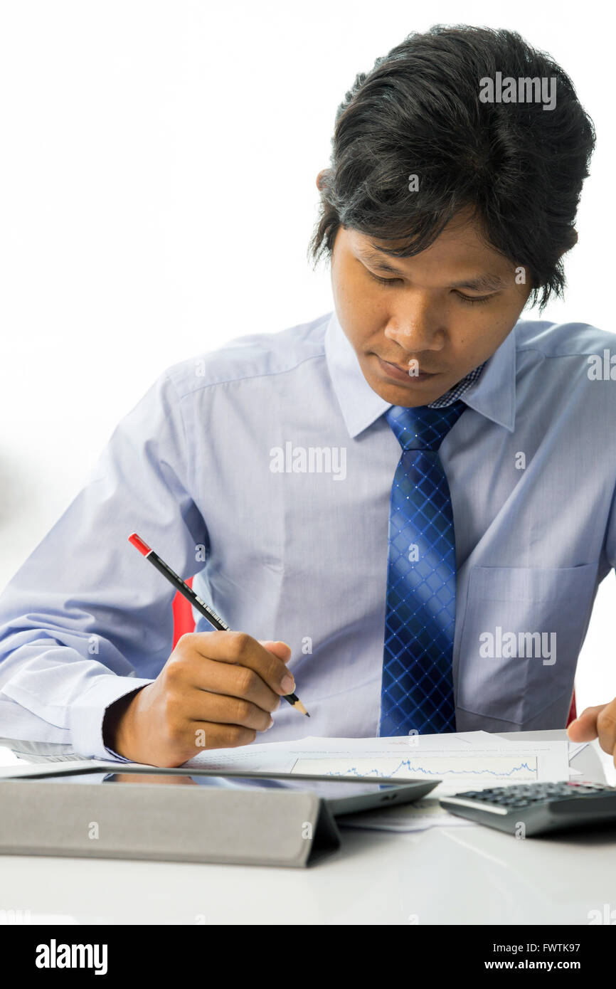 Young businessman pencil desktop hi-res stock photography and images ...