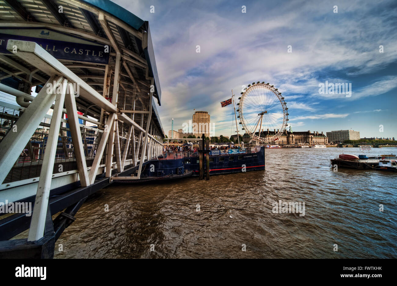 There are many boats that just stay moored along the Thames. They are ...