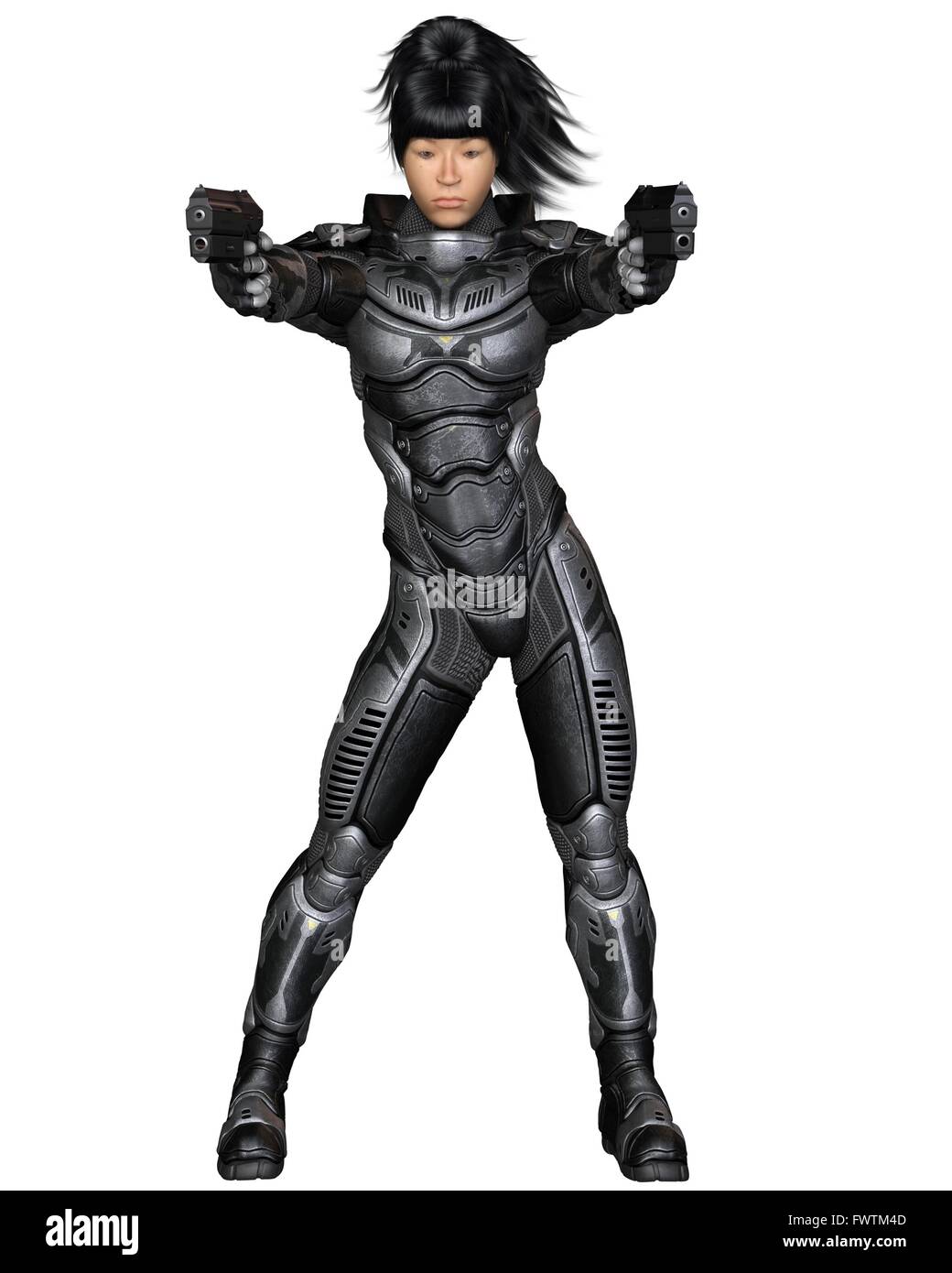 Future Soldier, Asian Female, Standing Stock Photo - Alamy