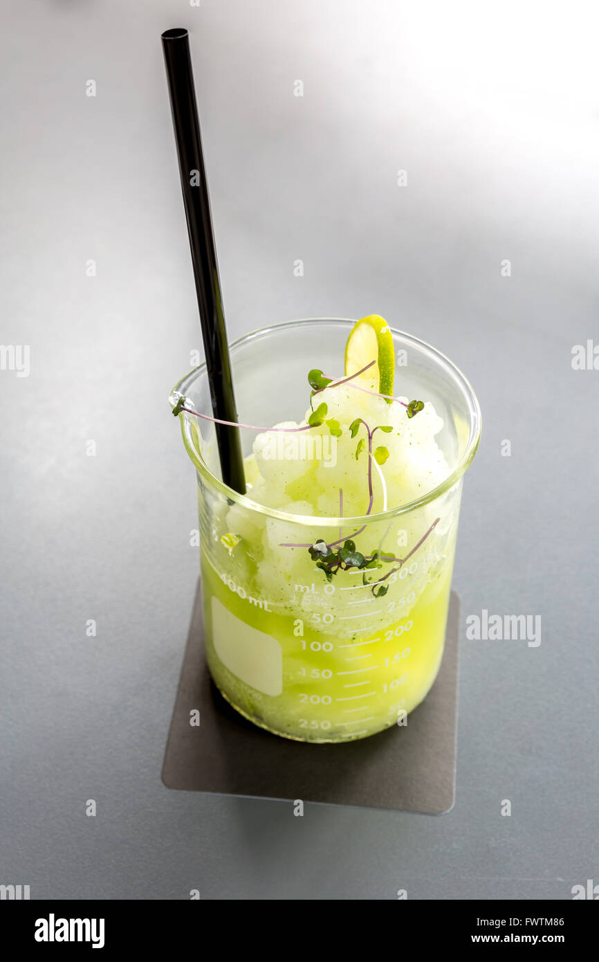 glass of Ice Lemon Citrus Frappe Stock Photo - Alamy