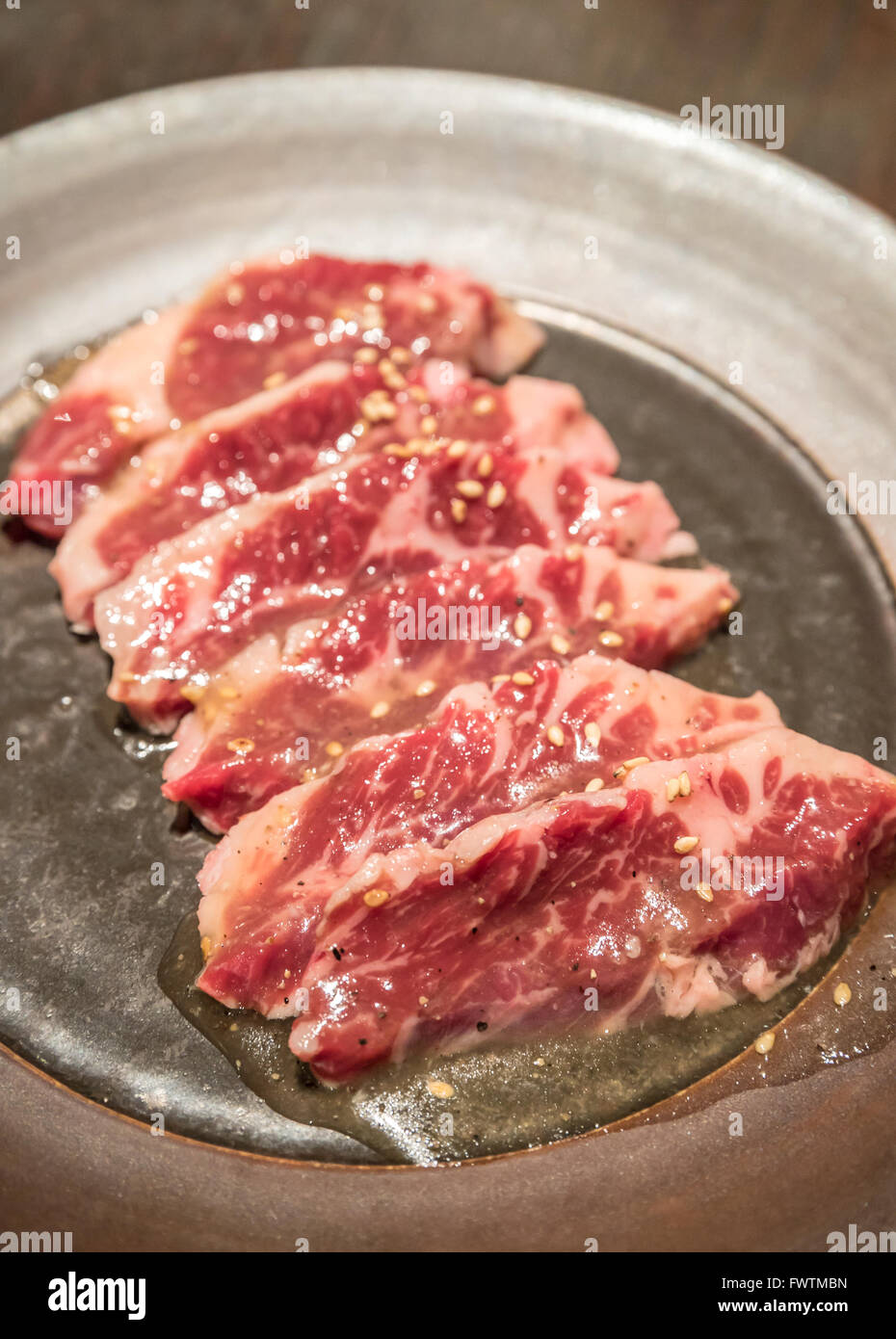 Freshness Japanese Harami wagyu meat BBQ yakiniku Stock Photo - Alamy