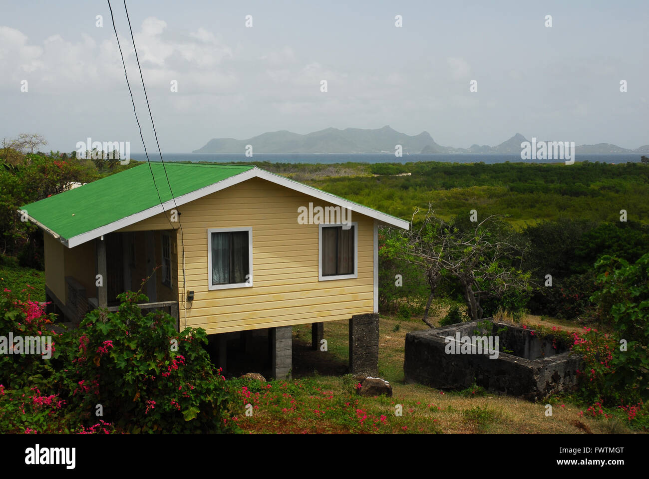 Caribbean, Windward Islands, Grenadines, Carriacou, Typical House Stock ...