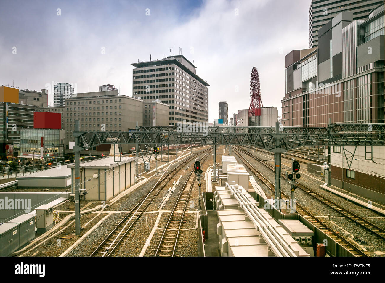 Osaka Train Station Cityscape Japan Stock Photo - Alamy