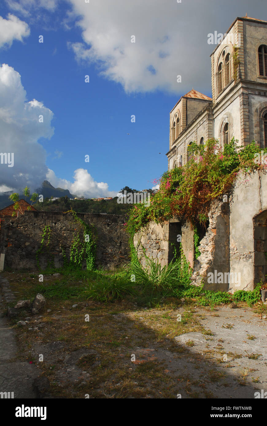 Martinique, St Pierre, Ruins Stock Photo - Alamy